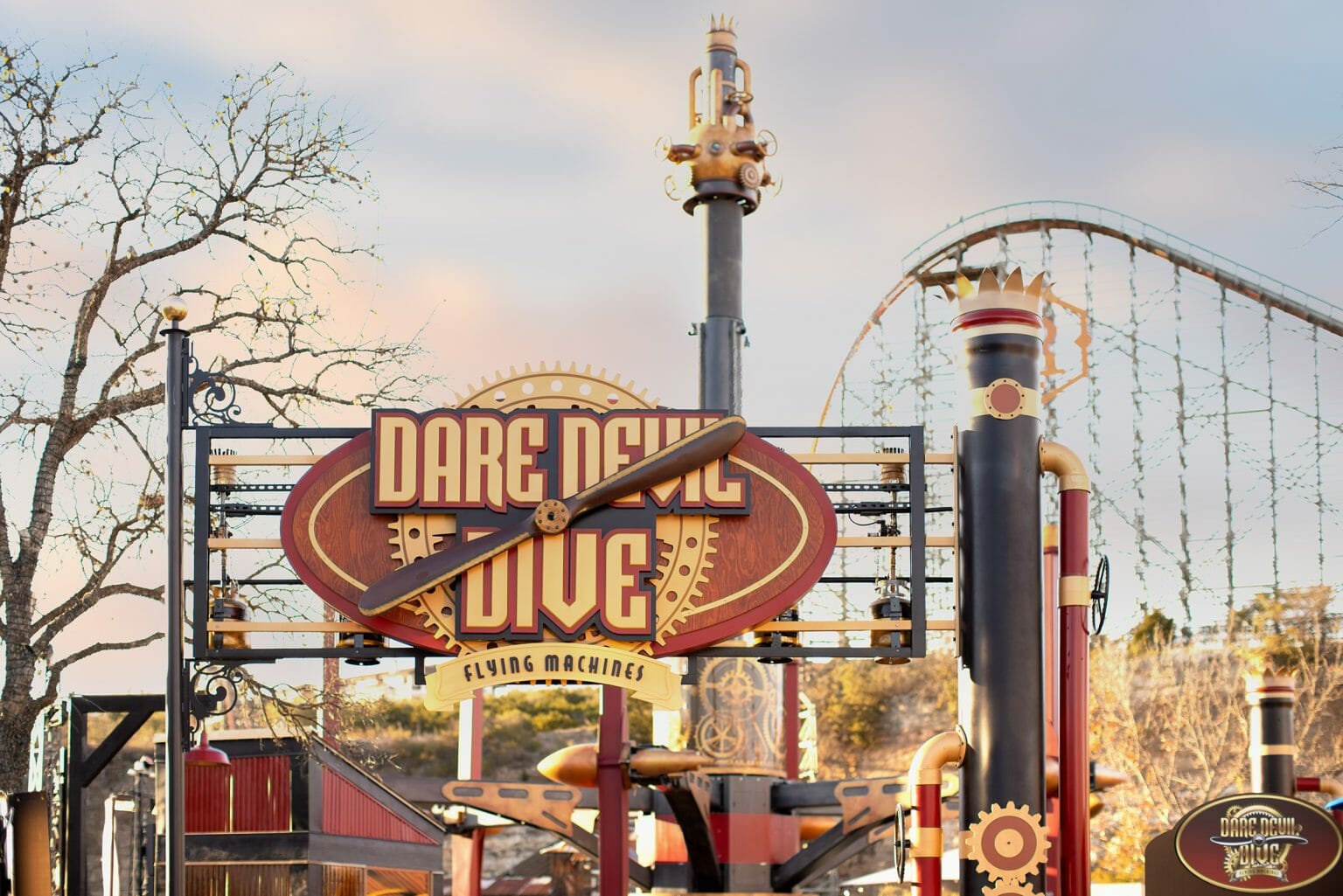 New Dare Devil Dive Brings Aerobatic Thrills To Six Flags Fiesta Texas ...
